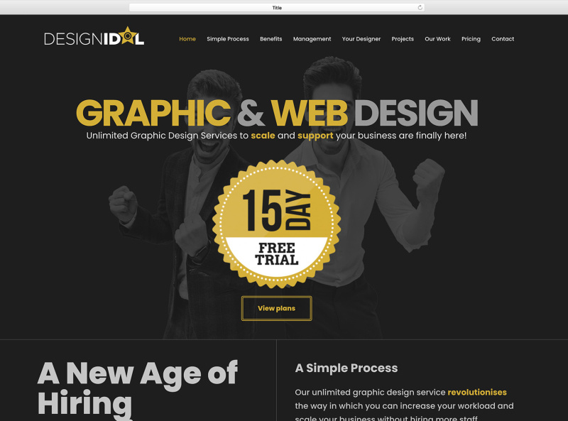 Design Idol Website Design by Martin Bradley on Dribbble