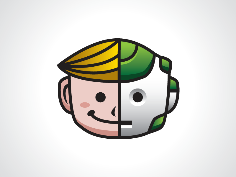 Cyborg Kid Logo Template by Heavtryq on Dribbble