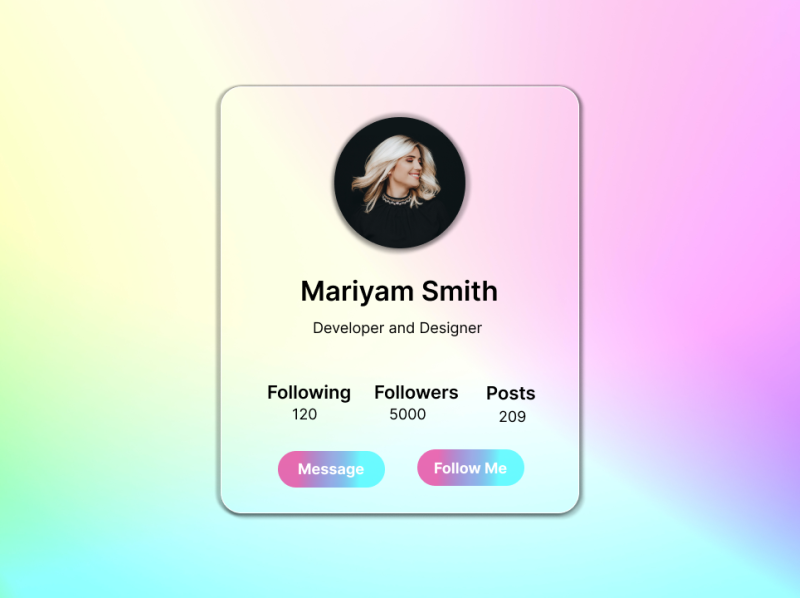 Profile Card UI Design by It's Coding on Dribbble