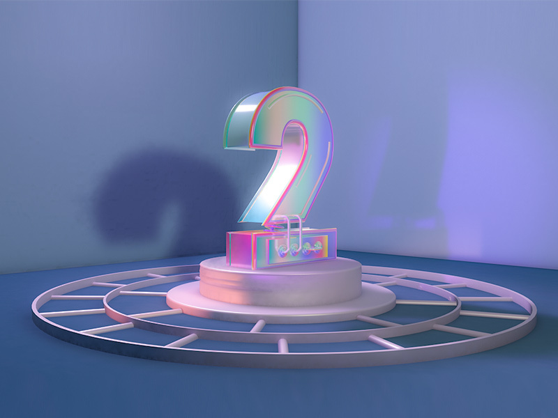 Rainbow number by asher on Dribbble