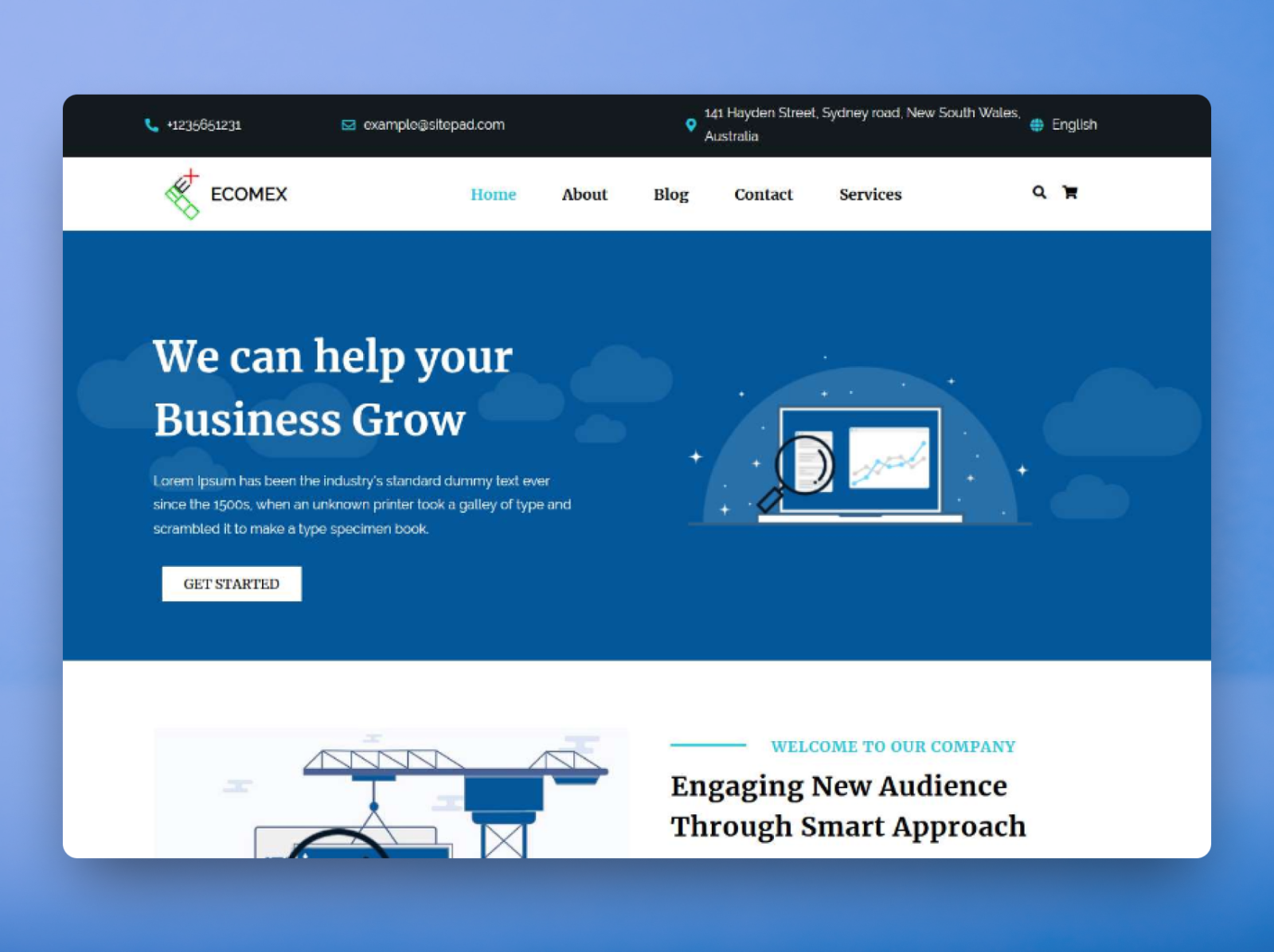 Ecomex Business Services Web Design by Vaibhav Joshi on Dribbble