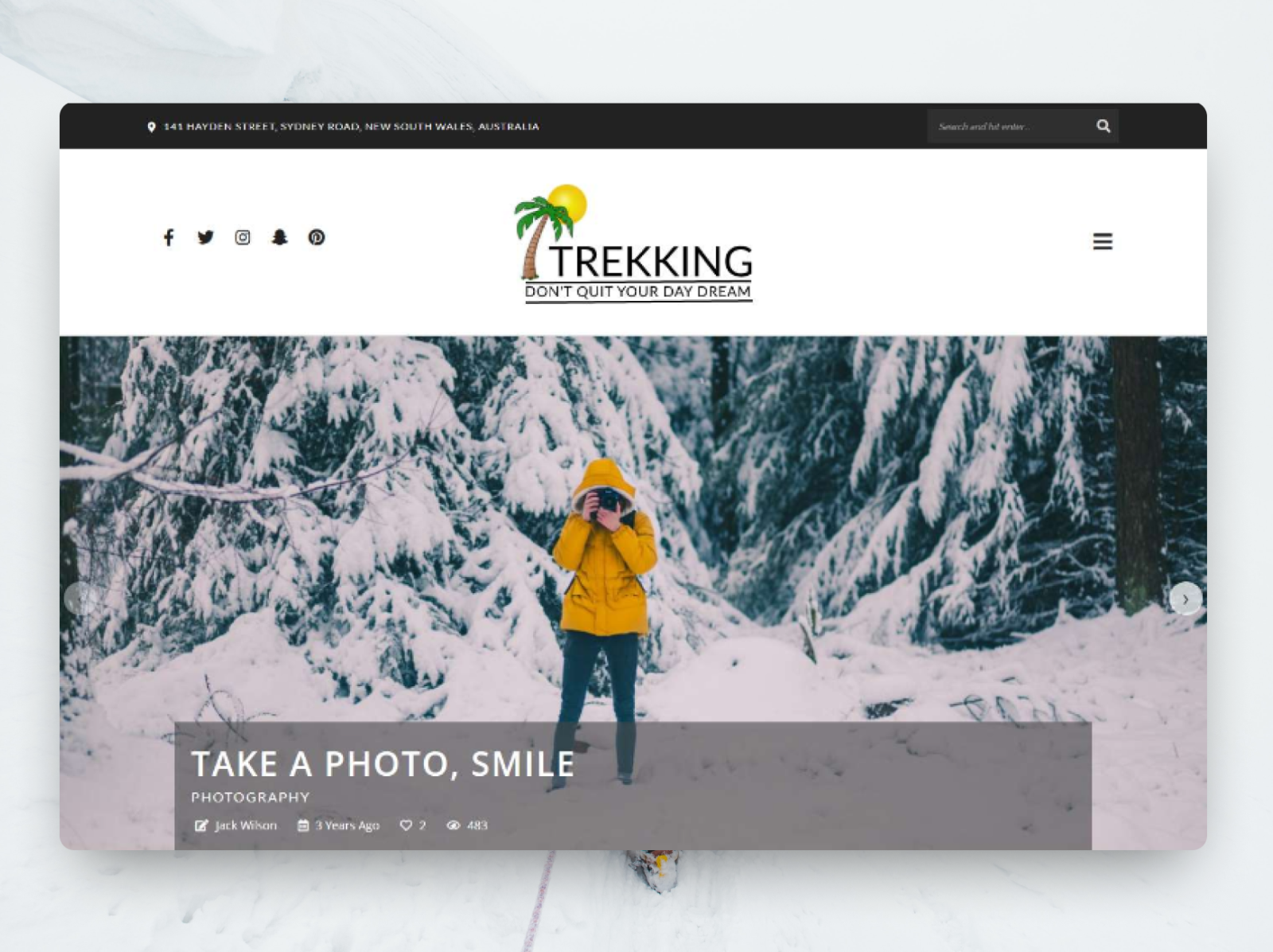 Trekking Web Design by Vaibhav Joshi on Dribbble