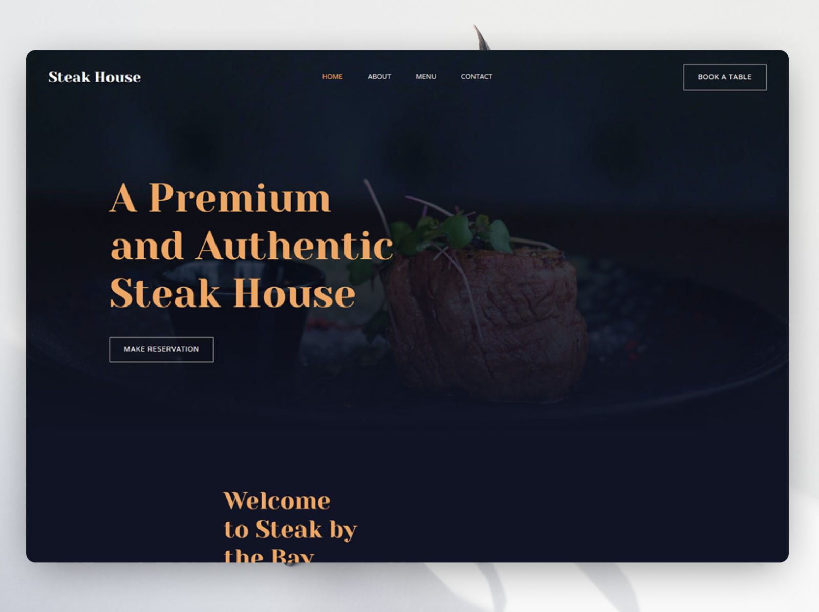 Steak House Restaurant Web Design by Vaibhav Joshi on Dribbble
