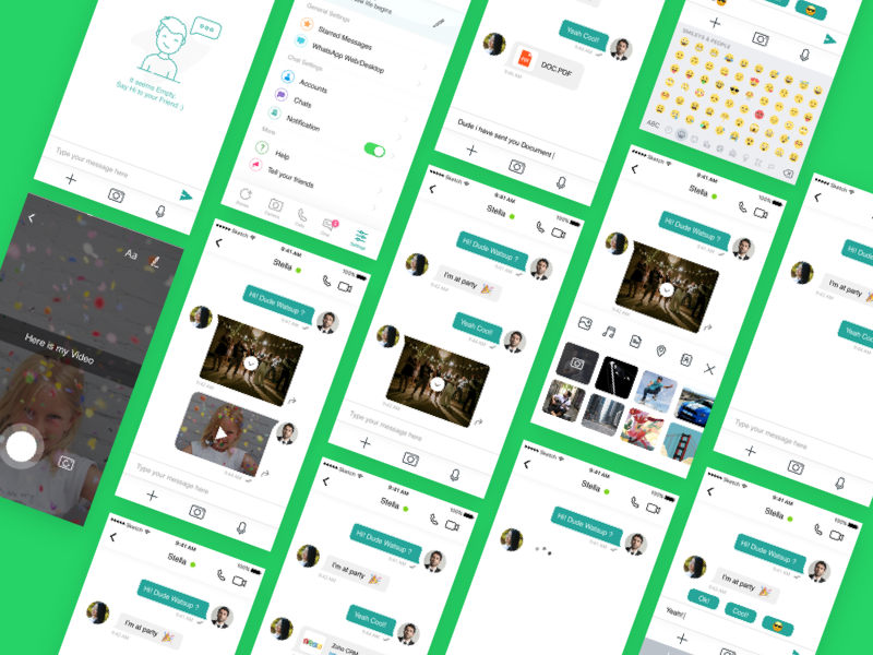 Chat UI KIT by srinivas.design on Dribbble