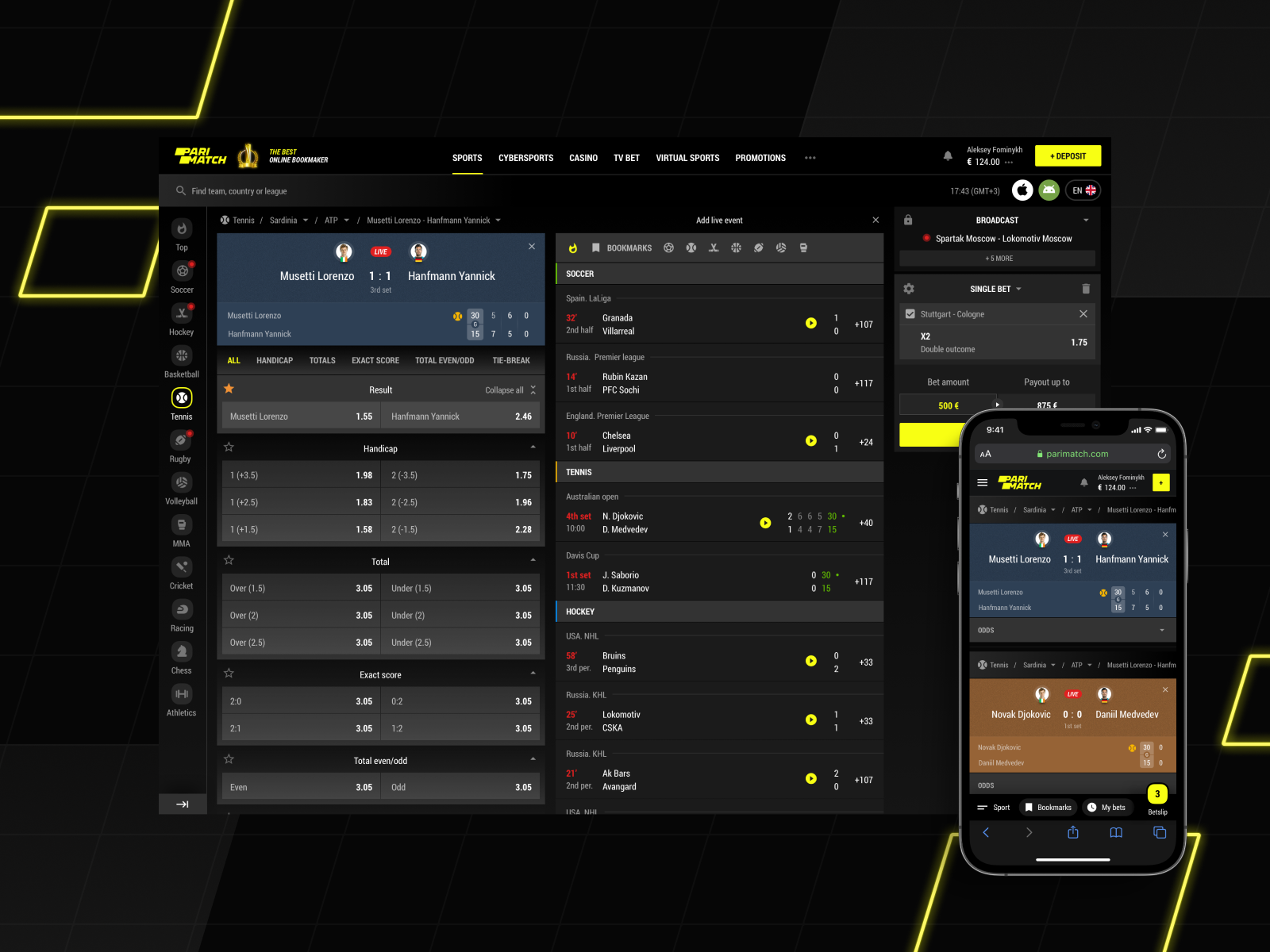 Parimatch: Multi-view by ALEXEY FMNH for Flatstudio on Dribbble