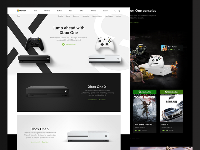 Microsoft: Xbox One Consoles by ALEXEY FMNH for Flatstudio on Dribbble