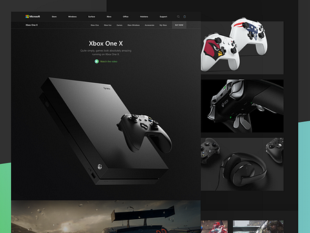 Microsoft: Xbox One X by ALEXEY FMNH for Flatstudio on Dribbble