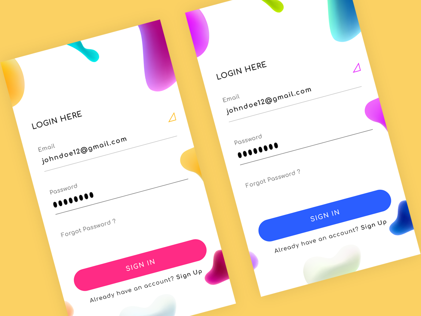 Dribbble - app_login_ui.png by Sumesh Verma
