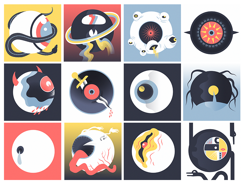 All-Seeing Eyballs by NEELEY on Dribbble