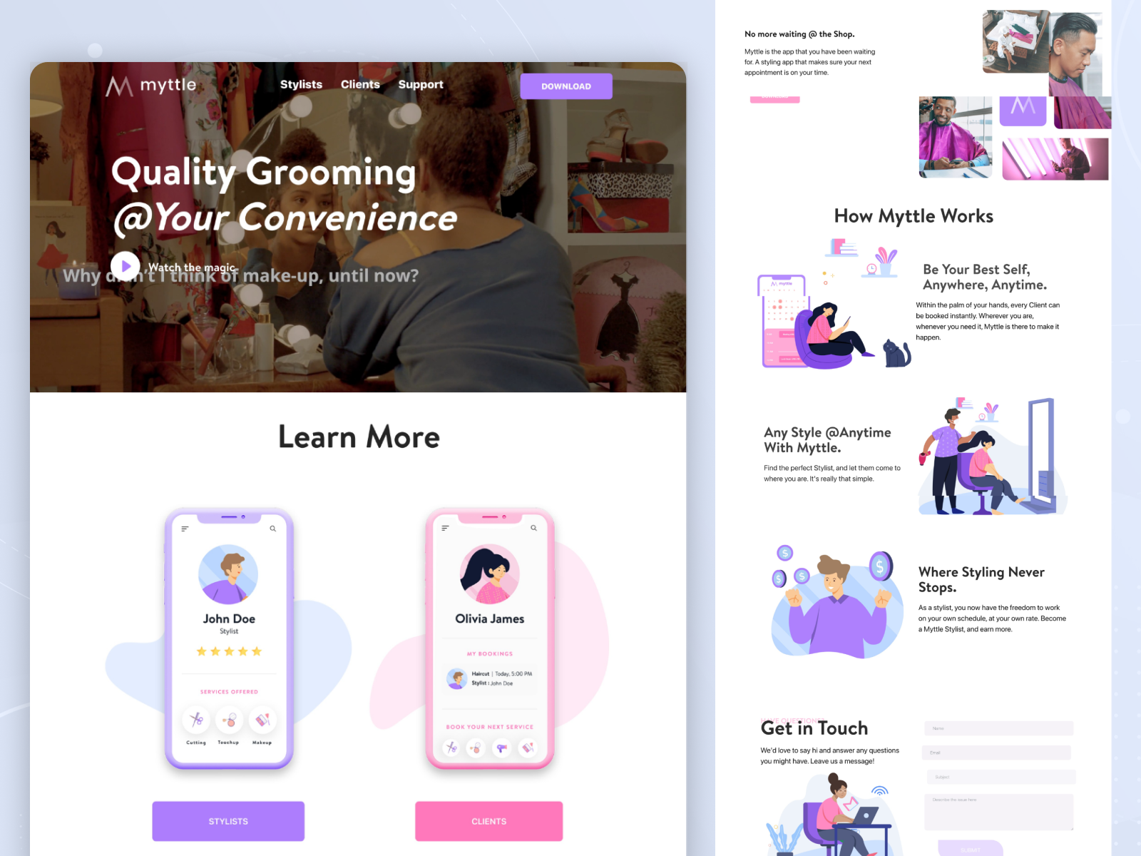 Myttle - Landing Page by Ravi Srivastava on Dribbble
