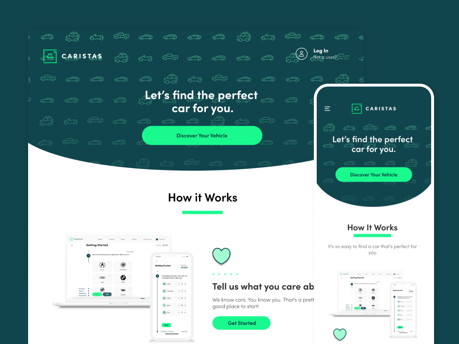 Caristas - Landing Page by Ravi Srivastava on Dribbble
