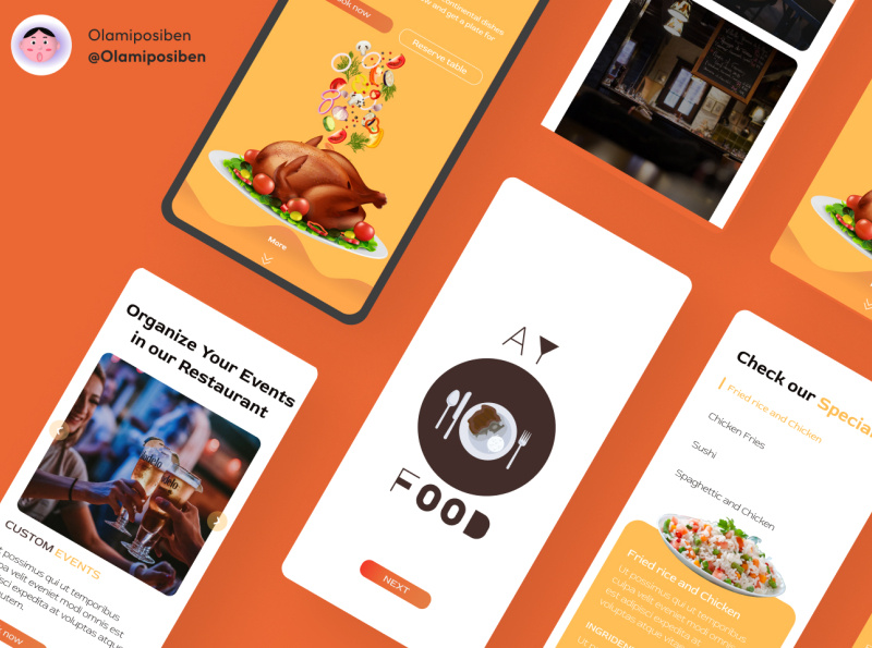 A Restaurant mobile web design by Olamiposiben on Dribbble