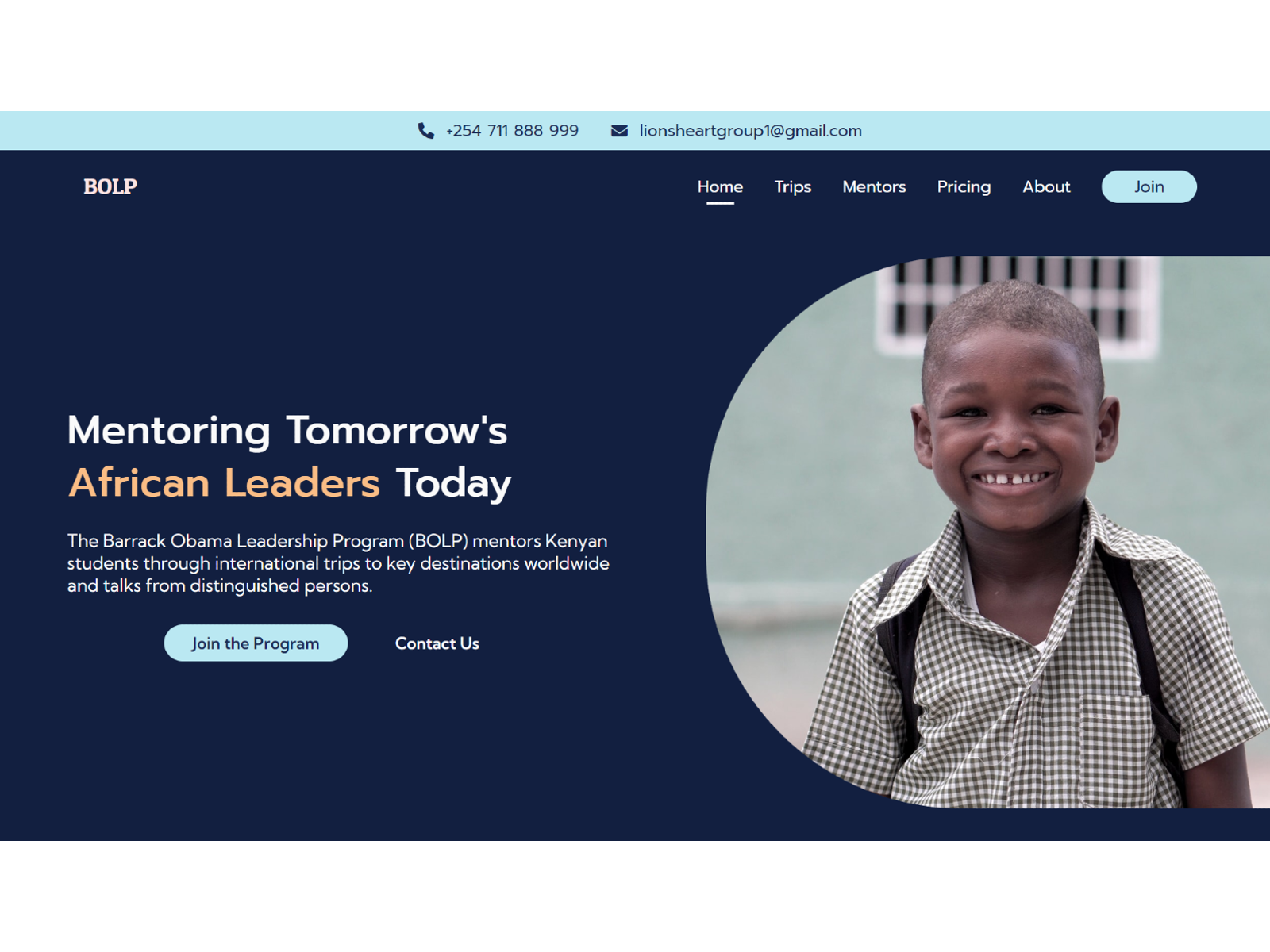 Non-profit Organization Landing Page by Victor Nyagudi on Dribbble