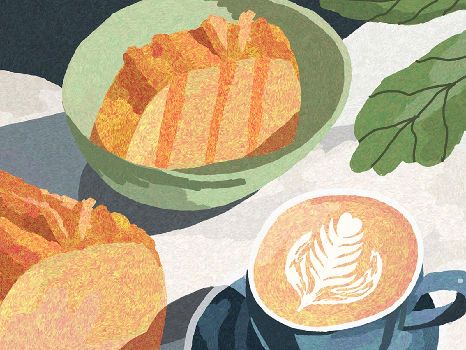 Cake & Coffee by Julie Alex on Dribbble