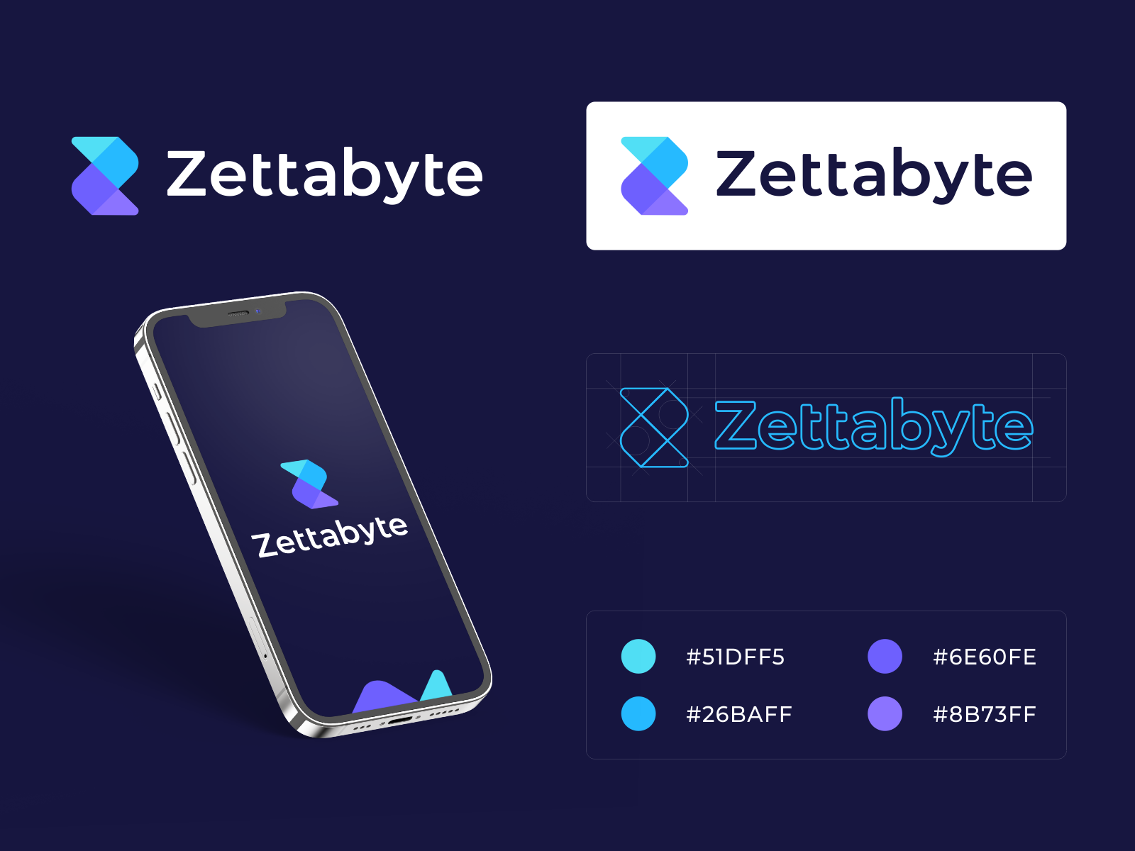 Zettabyte logo brand by Vadim Korotkov Logo Design on Dribbble