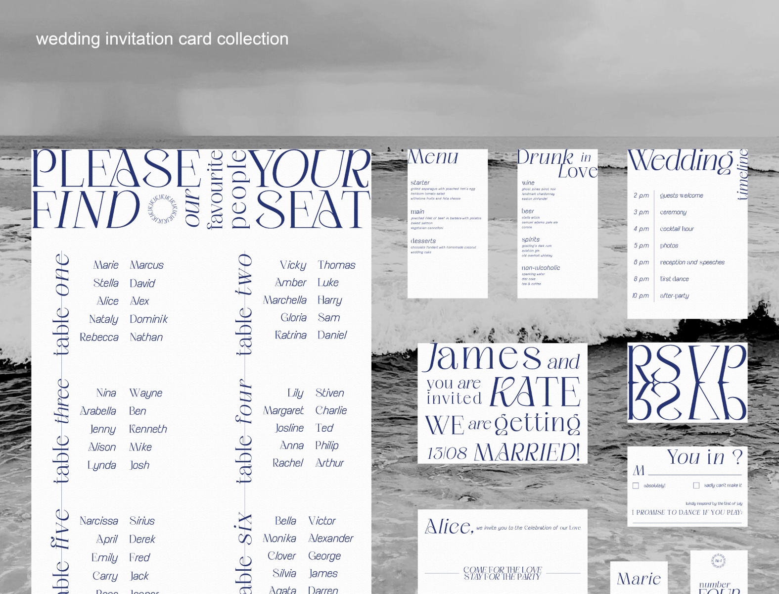 WEDDING INVITATION CARD COLLECTION by Polina Sukhoparova on Dribbble