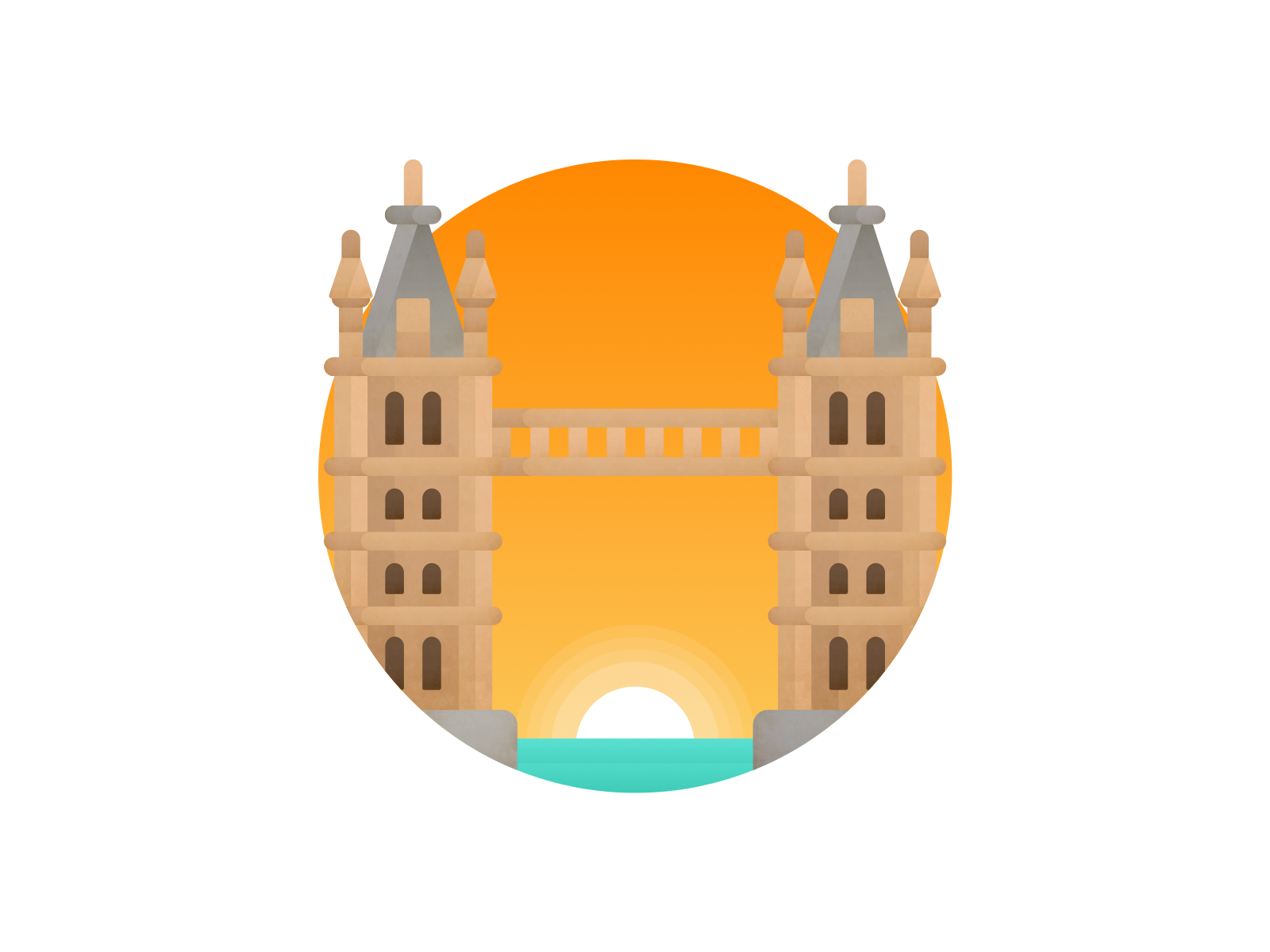 London Bridge Illustration by richard.ux on Dribbble