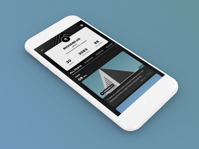 Profile Concept by richard.ux on Dribbble