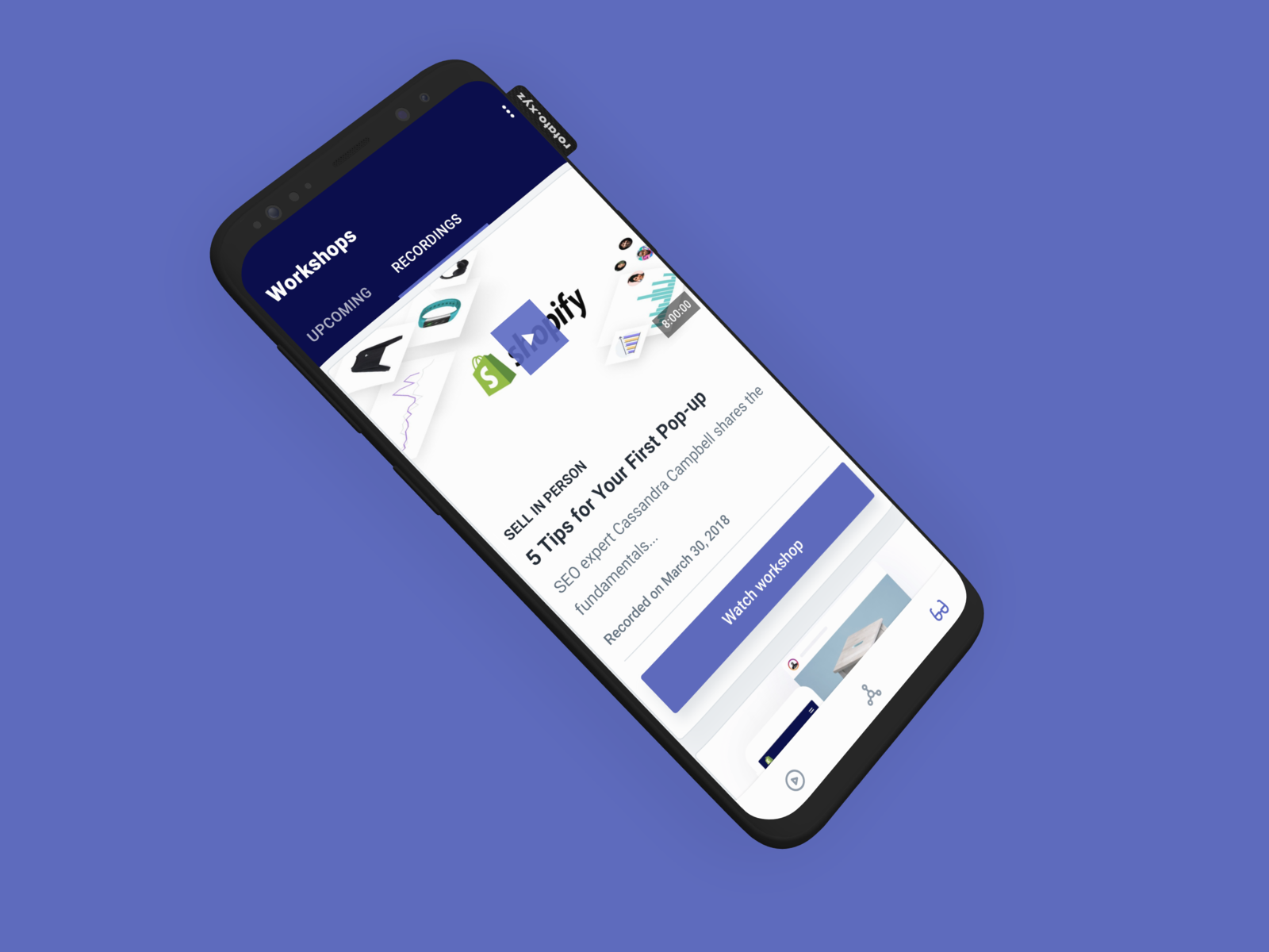 Android App — Workshop Recordings by richard.ux on Dribbble