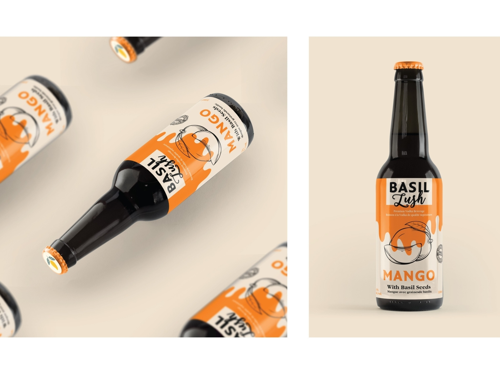 Glass Bottle Alcoholic Beverage Design by Darkroast.co on Dribbble
