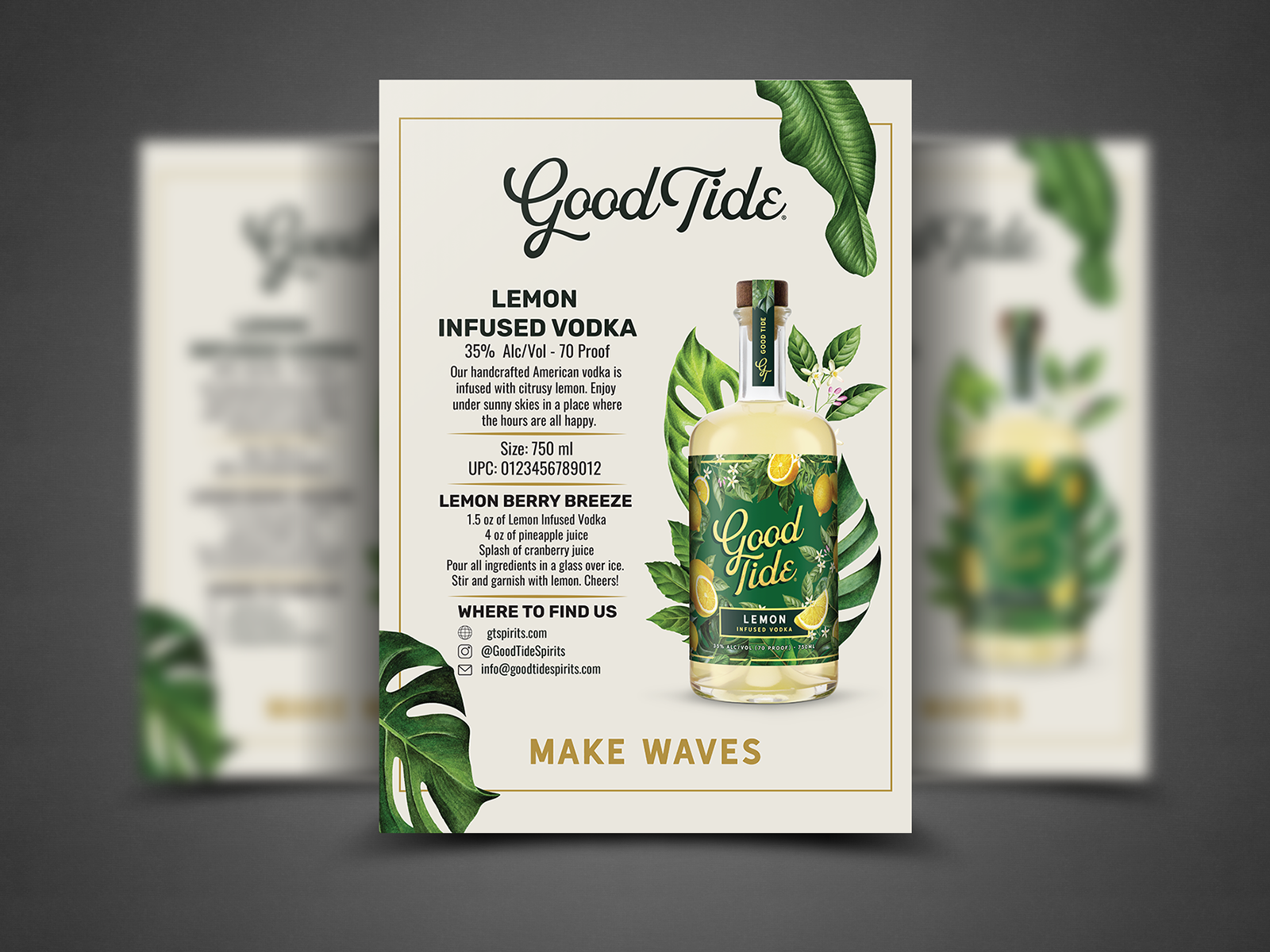 Product Info Sheet Design for Alcohol by Darkroast.co on Dribbble