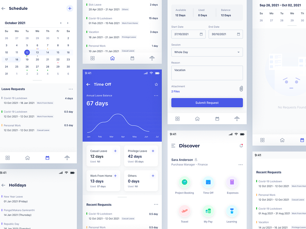 Leave Management designs, themes, templates and downloadable graphic ...