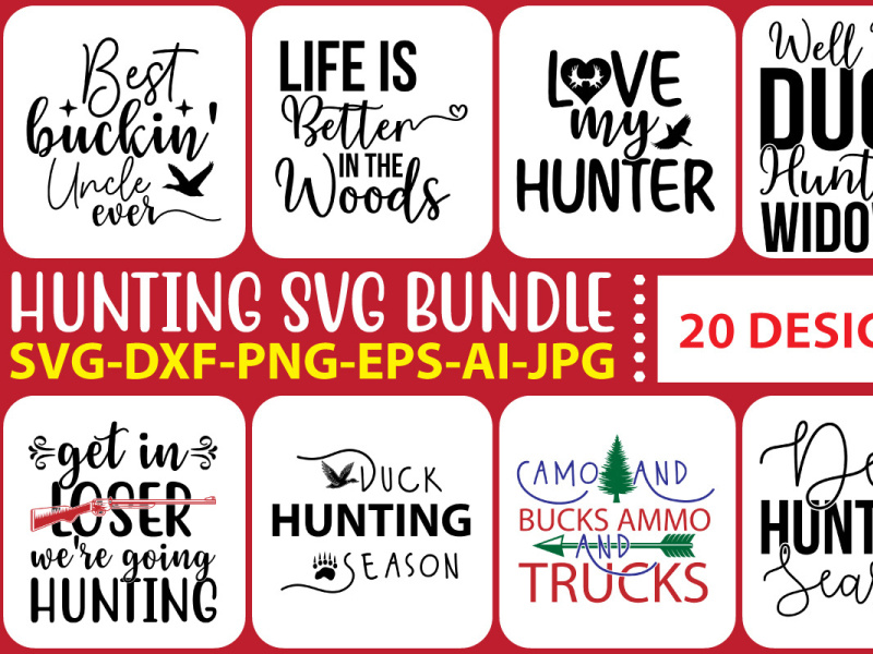 Hunting SVG Bundle vol.3 by Svg Maker on Dribbble