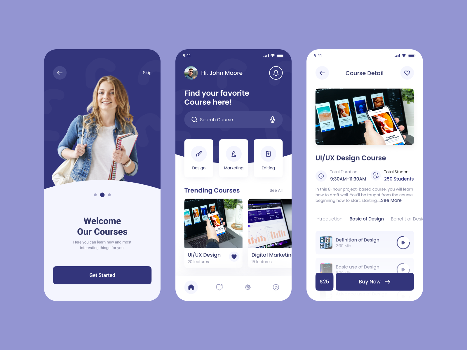 Online Education Mobile App by Shahinur Rahman on Dribbble
