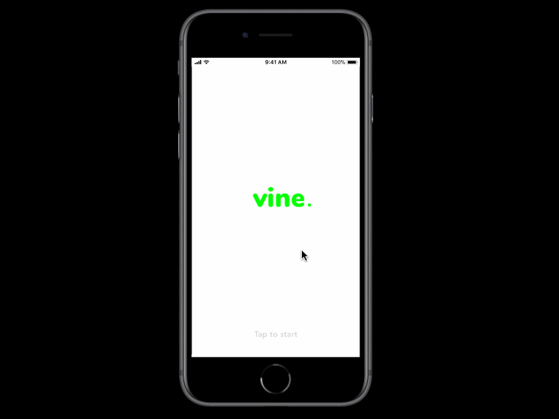 Vine intro screen by Sauraj Babu on Dribbble