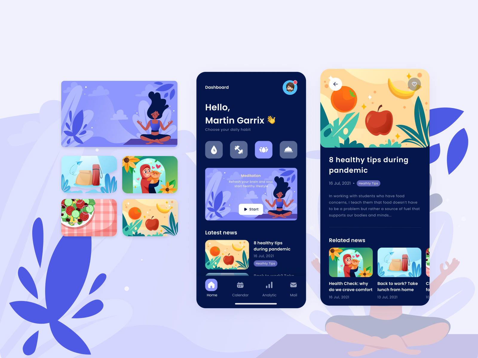 Healt App - Meditation by Mochammad S. Arif on Dribbble