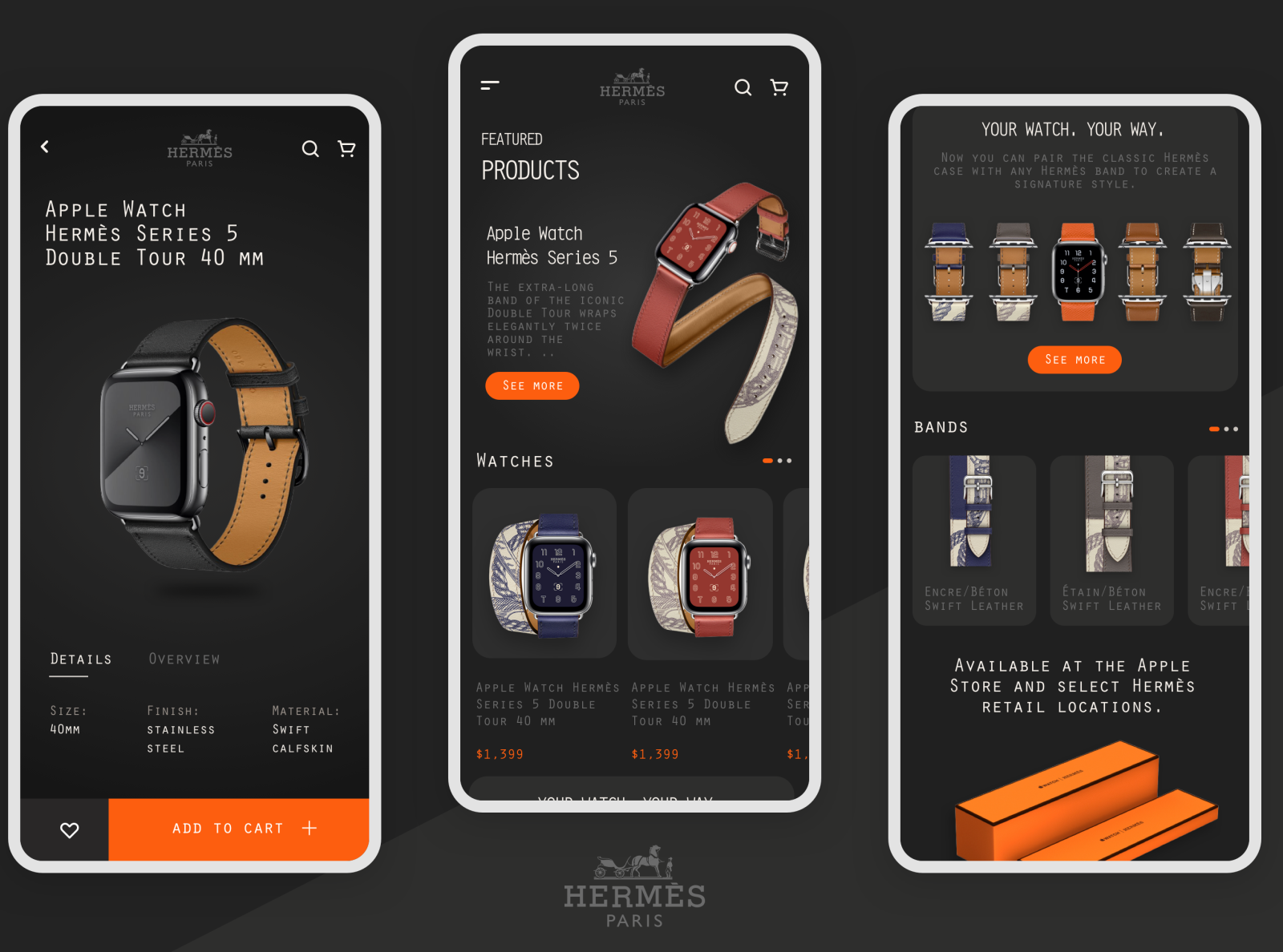 Apple Watch Hermès by Johan Pettersson on Dribbble