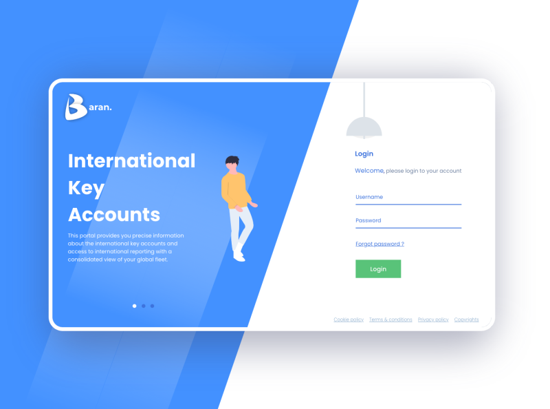 Baran portal login bright by Baran on Dribbble