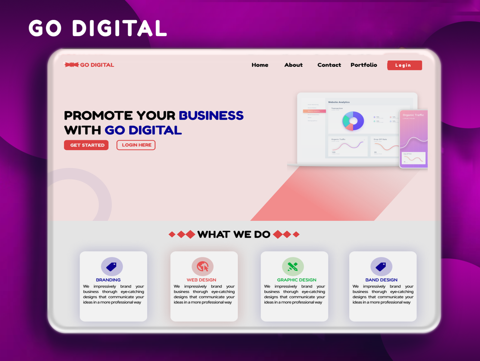 Go Digital UI Mockup by Abdrasaq on Dribbble