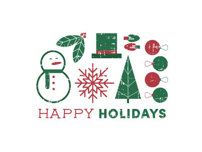 Happy Holidays - Holiday Collage - Red & Green by Samantha Lynn on Dribbble