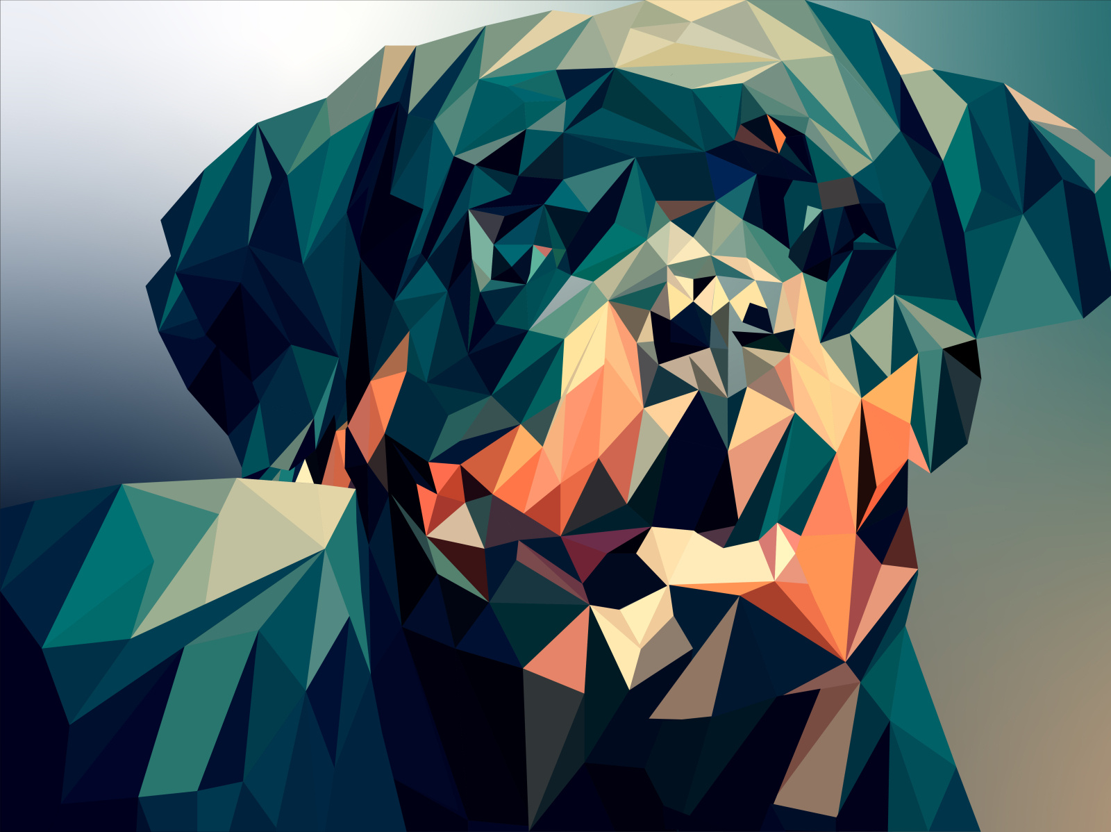 dog poly art by HarrisArsal on Dribbble