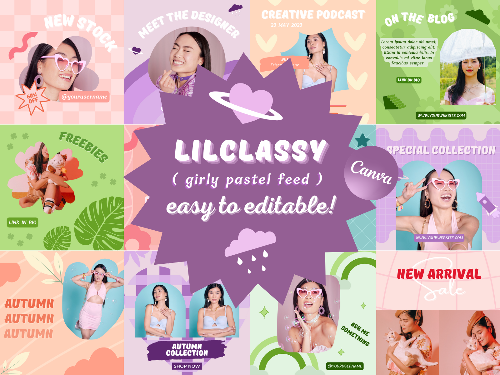 LilClassy Pastel Colors Instagram Post by Fadlife Studio on Dribbble