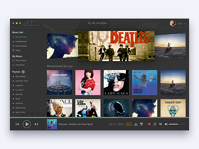 QQ Music Redesign by Hengry.liang on Dribbble
