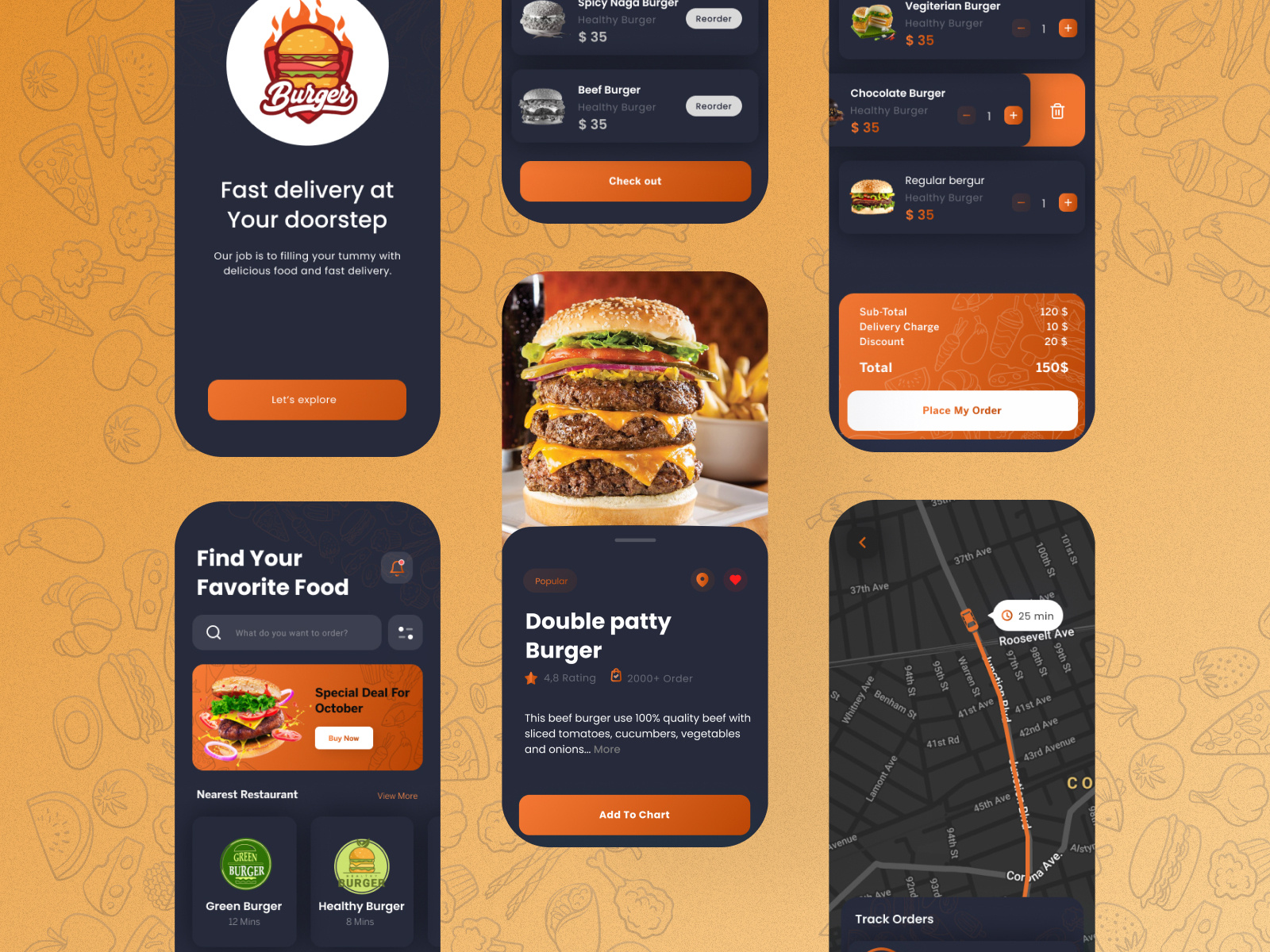 Food Delivery Mobile App by Mahmuda Mim on Dribbble