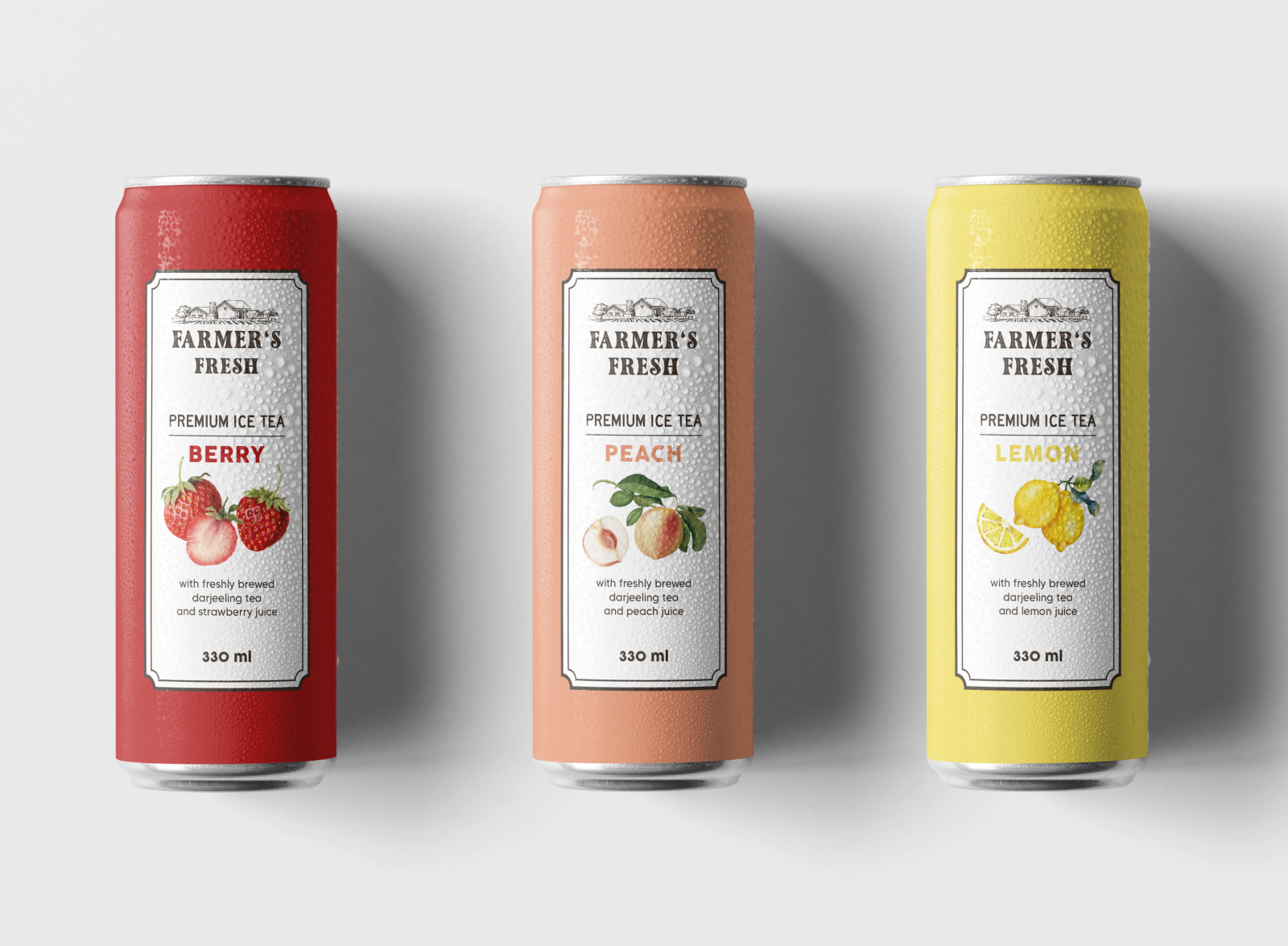 Farmer's Fresh Premium Ice Tea Can Design by Lisa Pierzyna on Dribbble