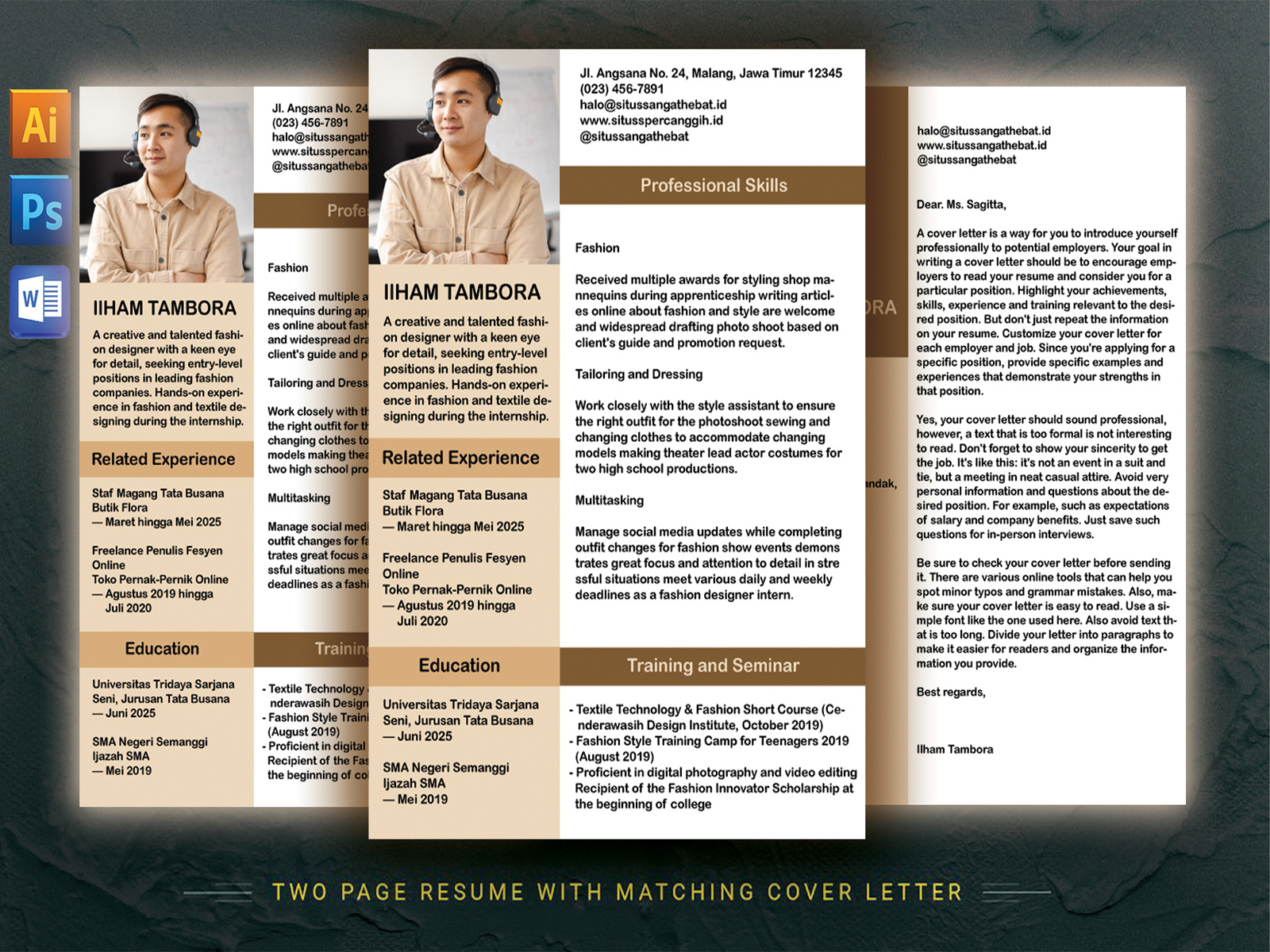 Resume + Cover Letter Template by Diyastudio on Dribbble