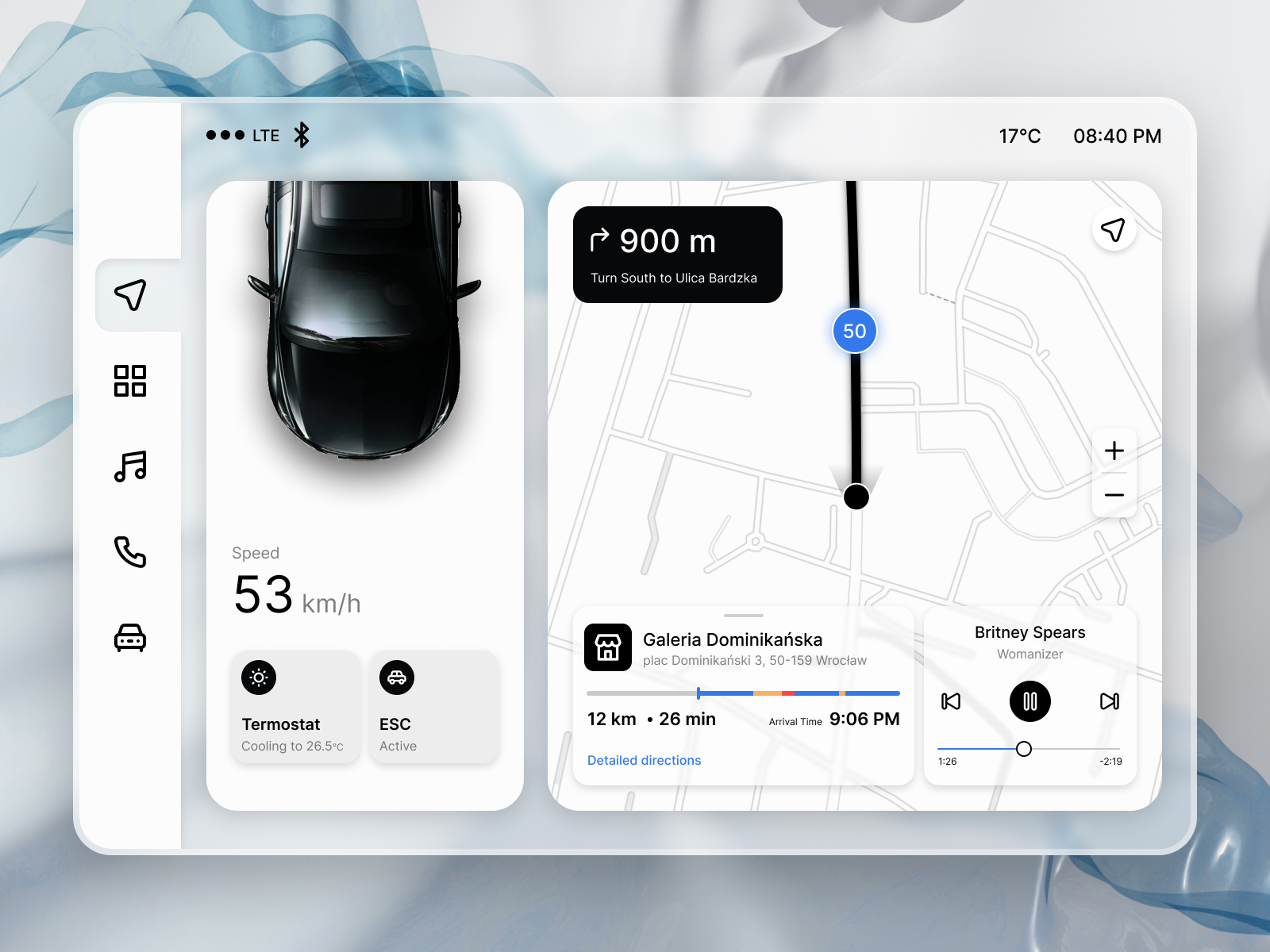 Daily UI 034 - Car Interface by Anya on Dribbble