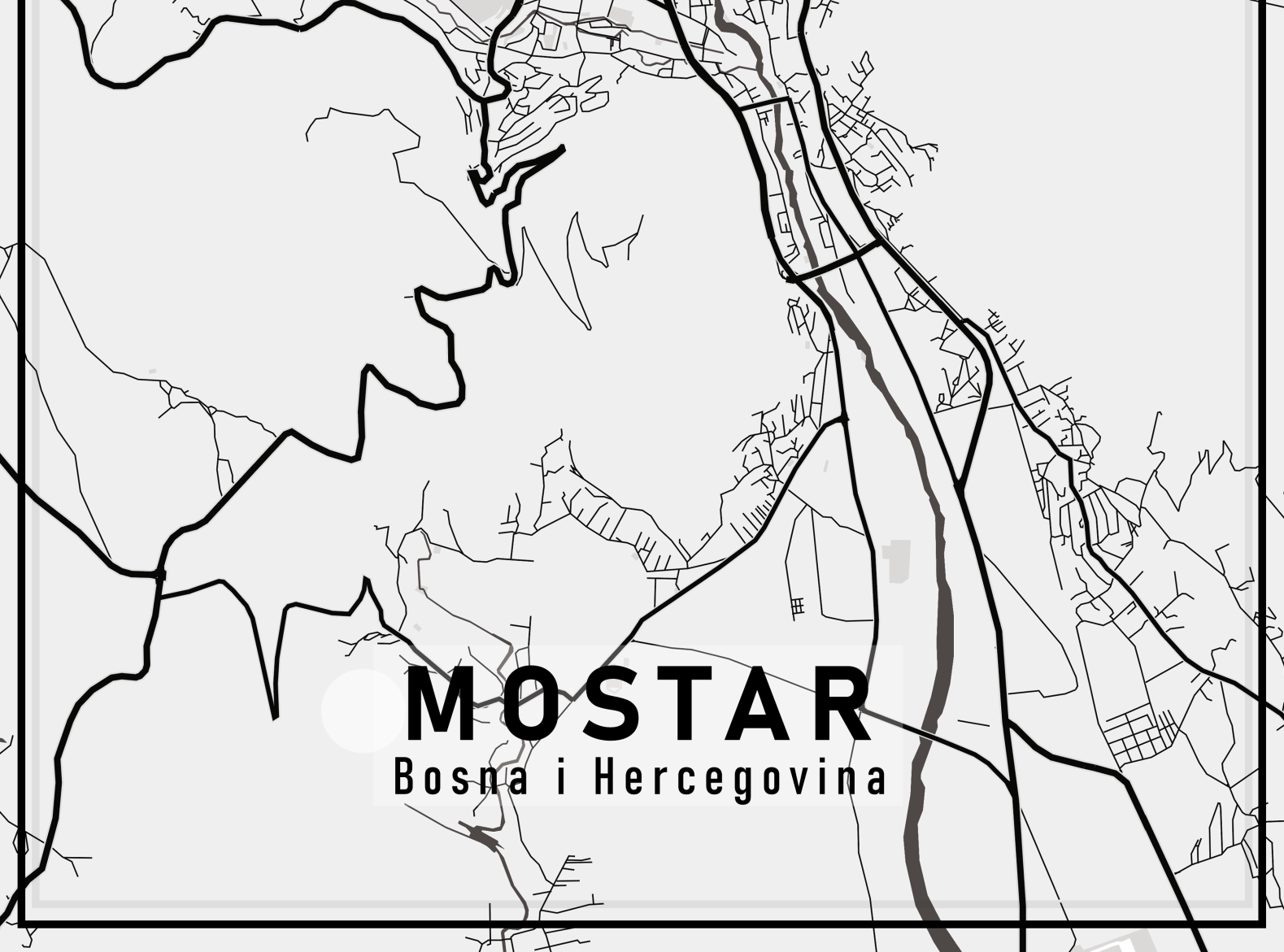 City map - Mostar by GraphDome on Dribbble
