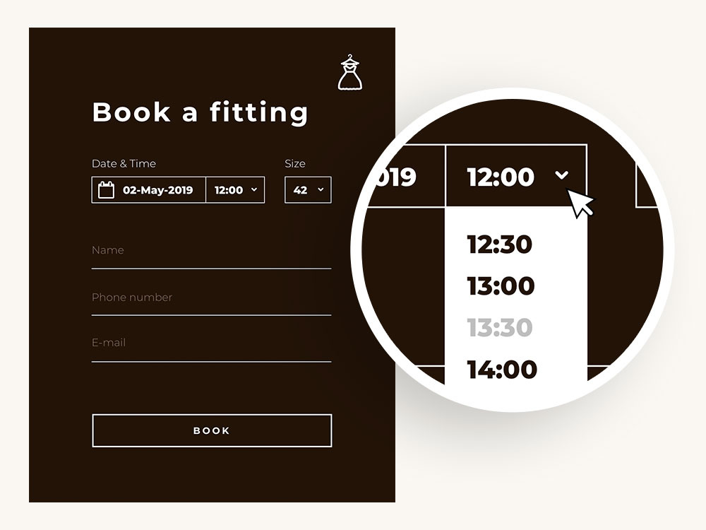 Dribbble - book_a_fitting_form.jpg by Artem Toderian