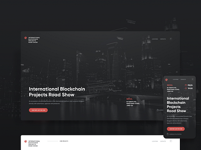 International Blockchain Projects Road Show by Valery Gurkov on Dribbble