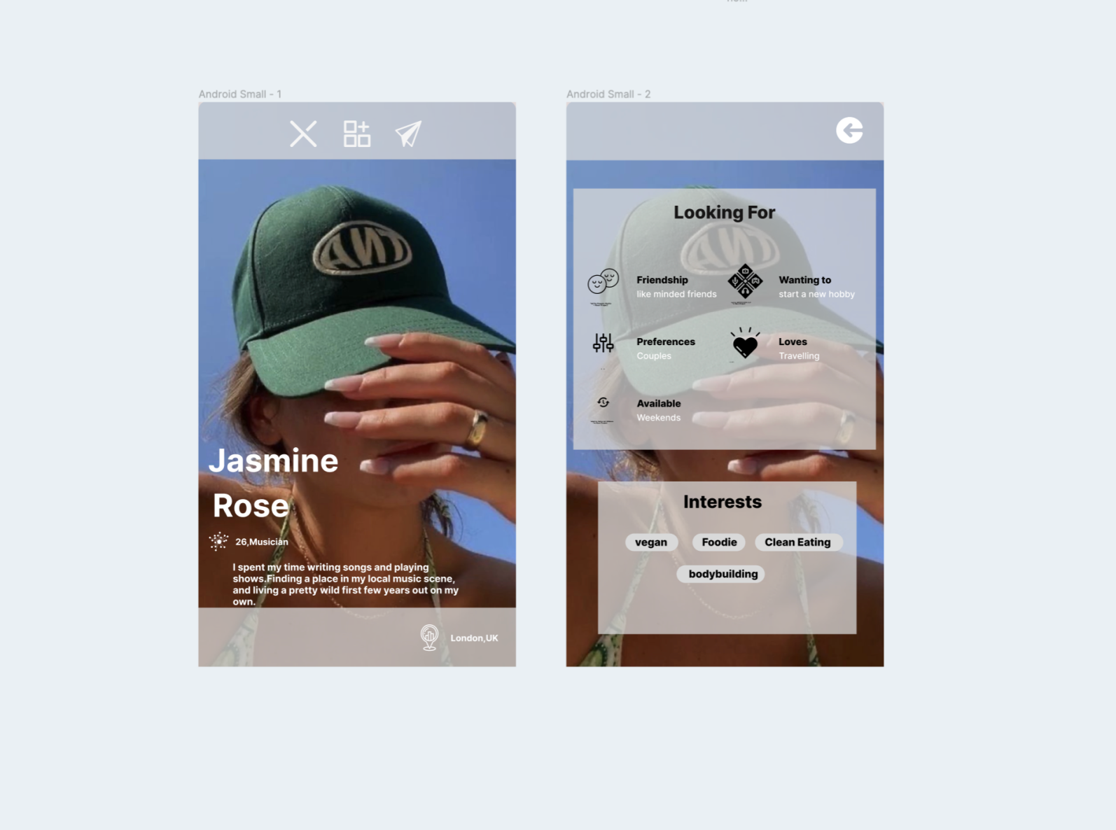 User Bio by Yuvasree Ramesh on Dribbble