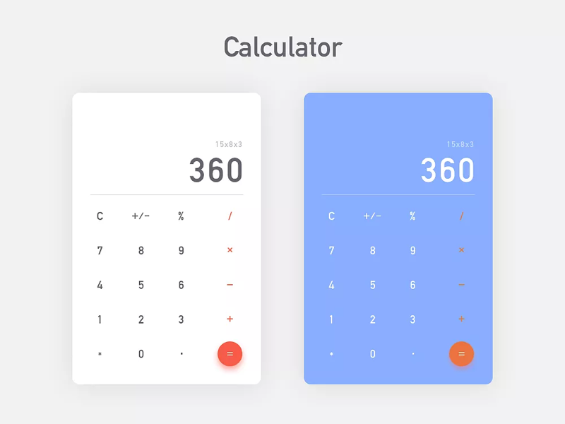 Calculator by Shou on Dribbble