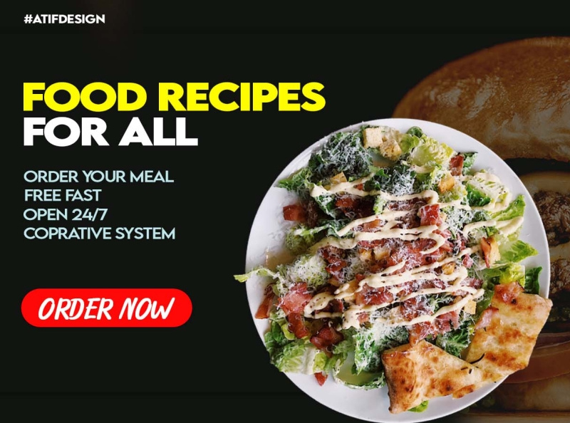 Food banner design by atif hussain on Dribbble