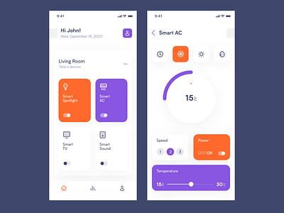 Home Automation App UI UX Concept by Farooq Khan on Dribbble