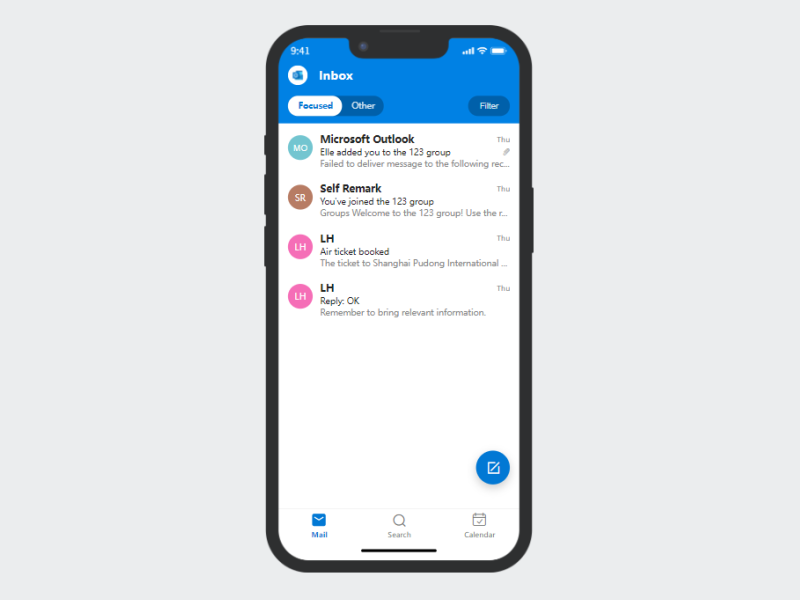 Microsoft Outlook: Free Email App Template by Mockplus on Dribbble