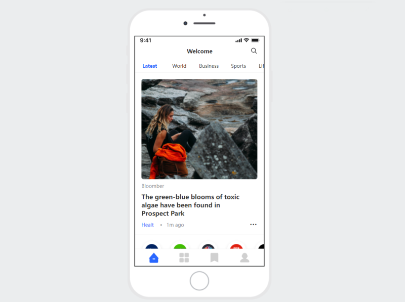 Free News App Design: Top World and Local News by Mockplus on Dribbble